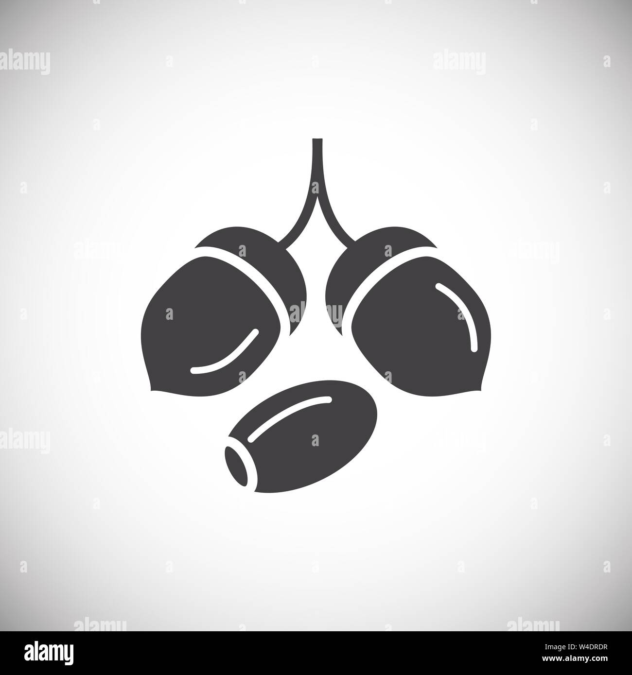Nut related icon on background for graphic and web design. Simple ...