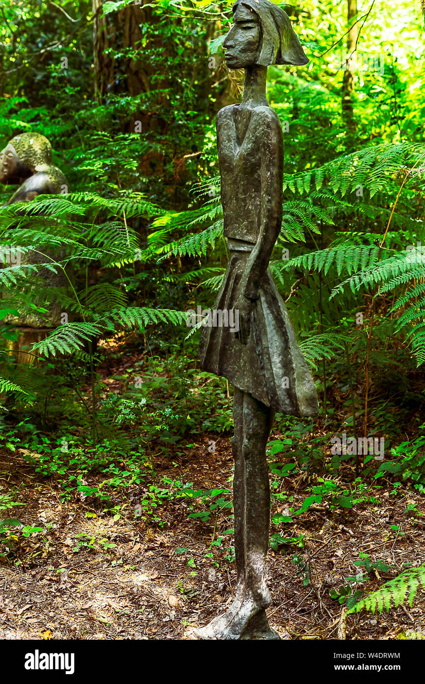 A black stone sculpture on display in a sculpture park Stock Photo - Alamy