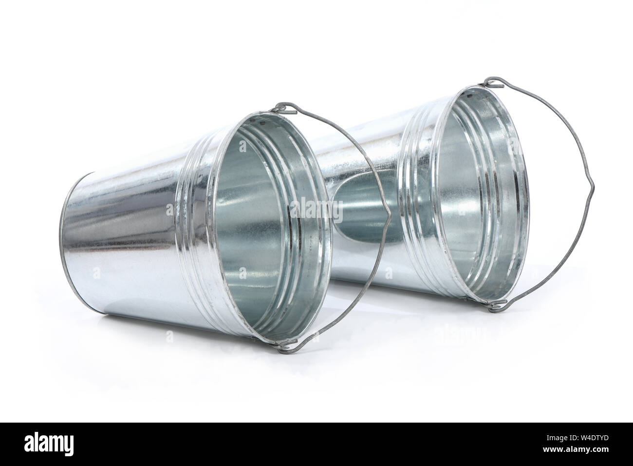 Empty metal bucket isolated on white background. High resolution photo ...