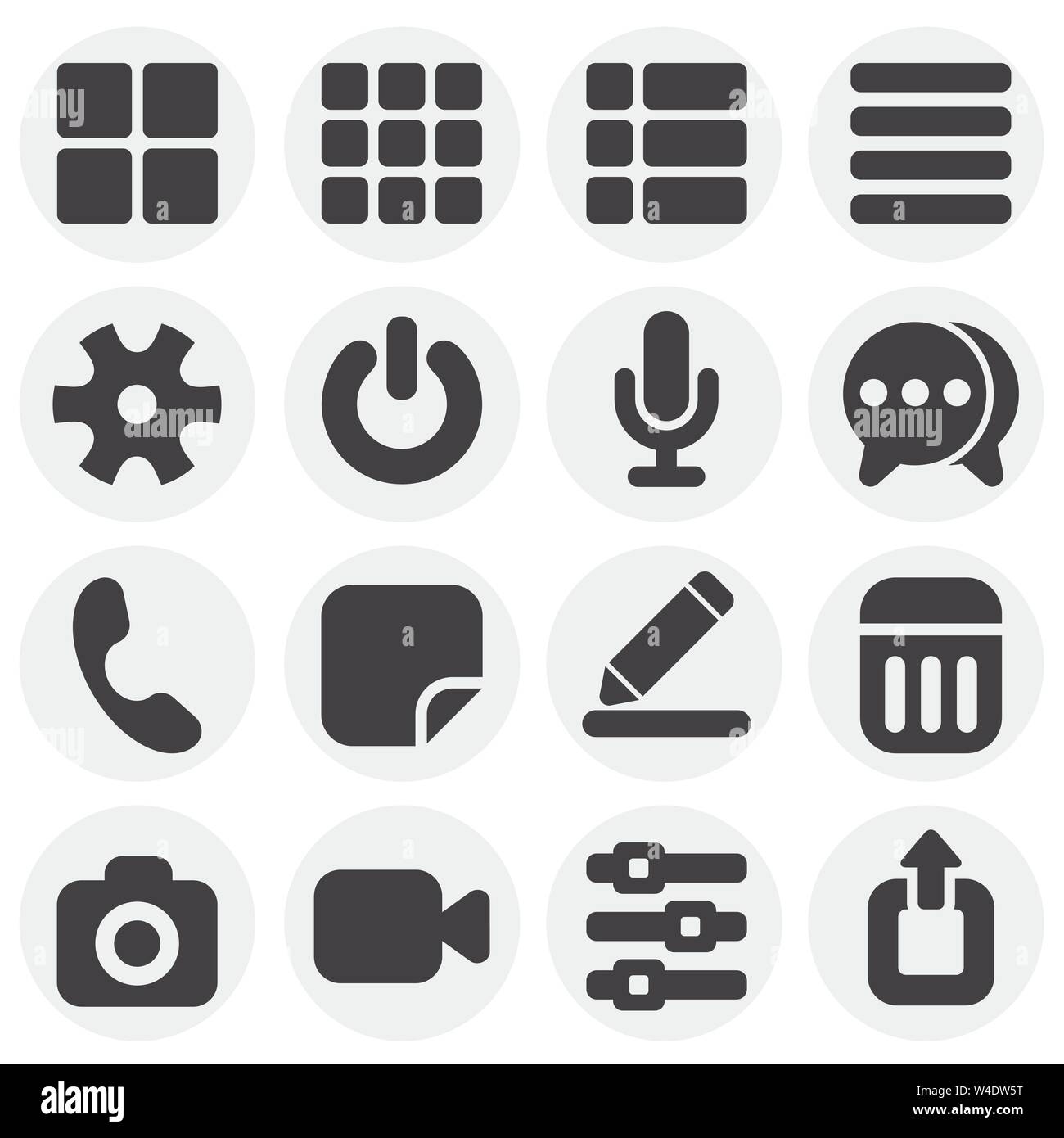 Option button icons set on background for graphic and web design ...