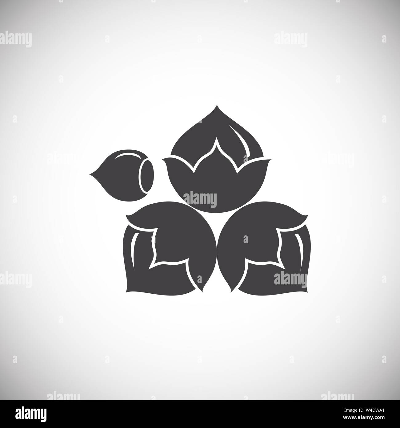 Nut related icon on background for graphic and web design. Simple ...
