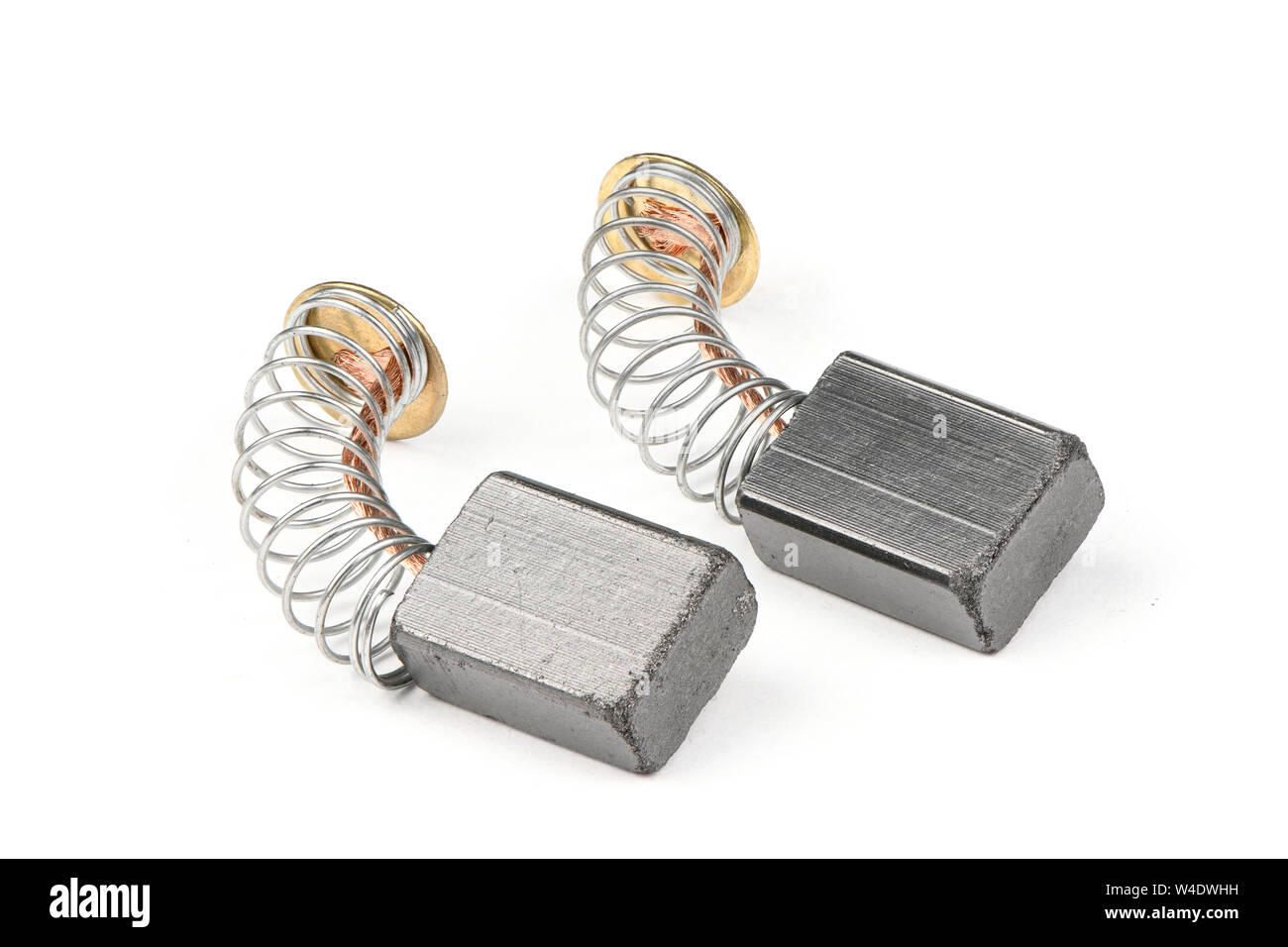 Electro-conductive graphite brushes electric current to the electro ...