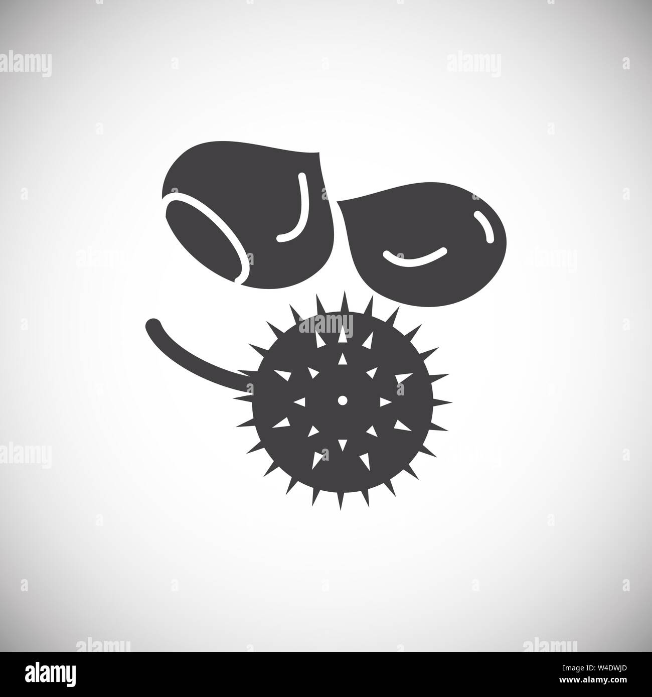 Nut related icon on background for graphic and web design. Simple ...