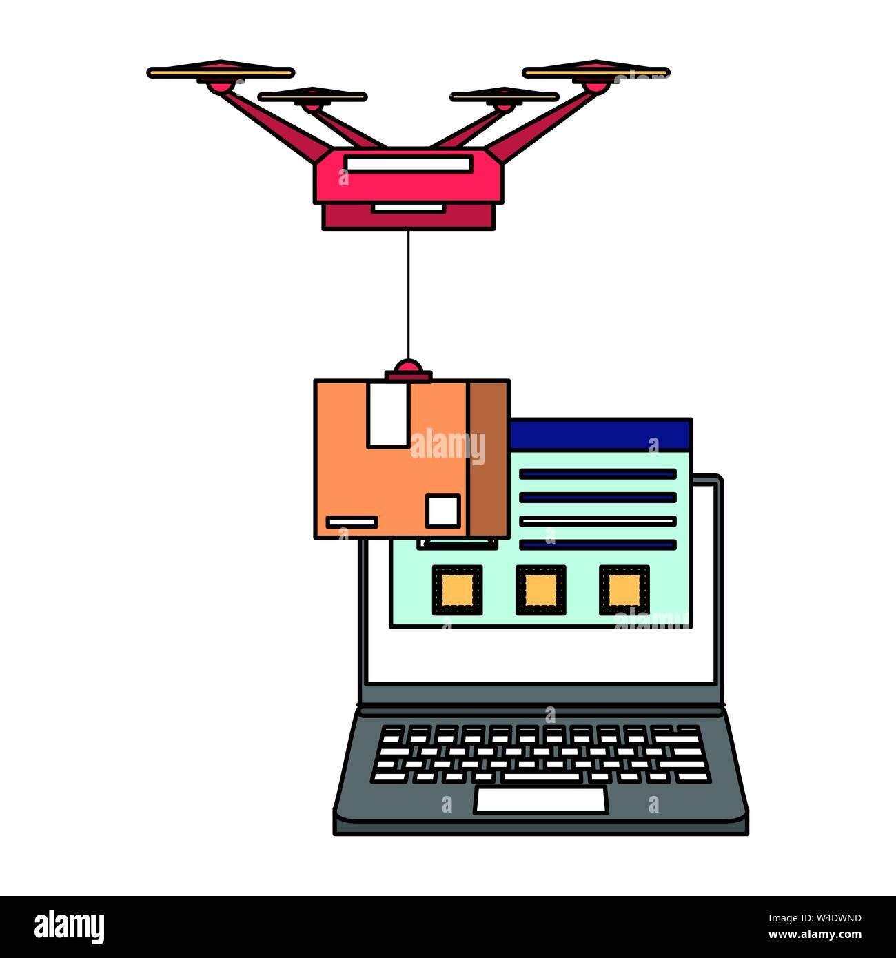 logistic and delivery shipping cartoon Stock Vector Image & Art - Alamy