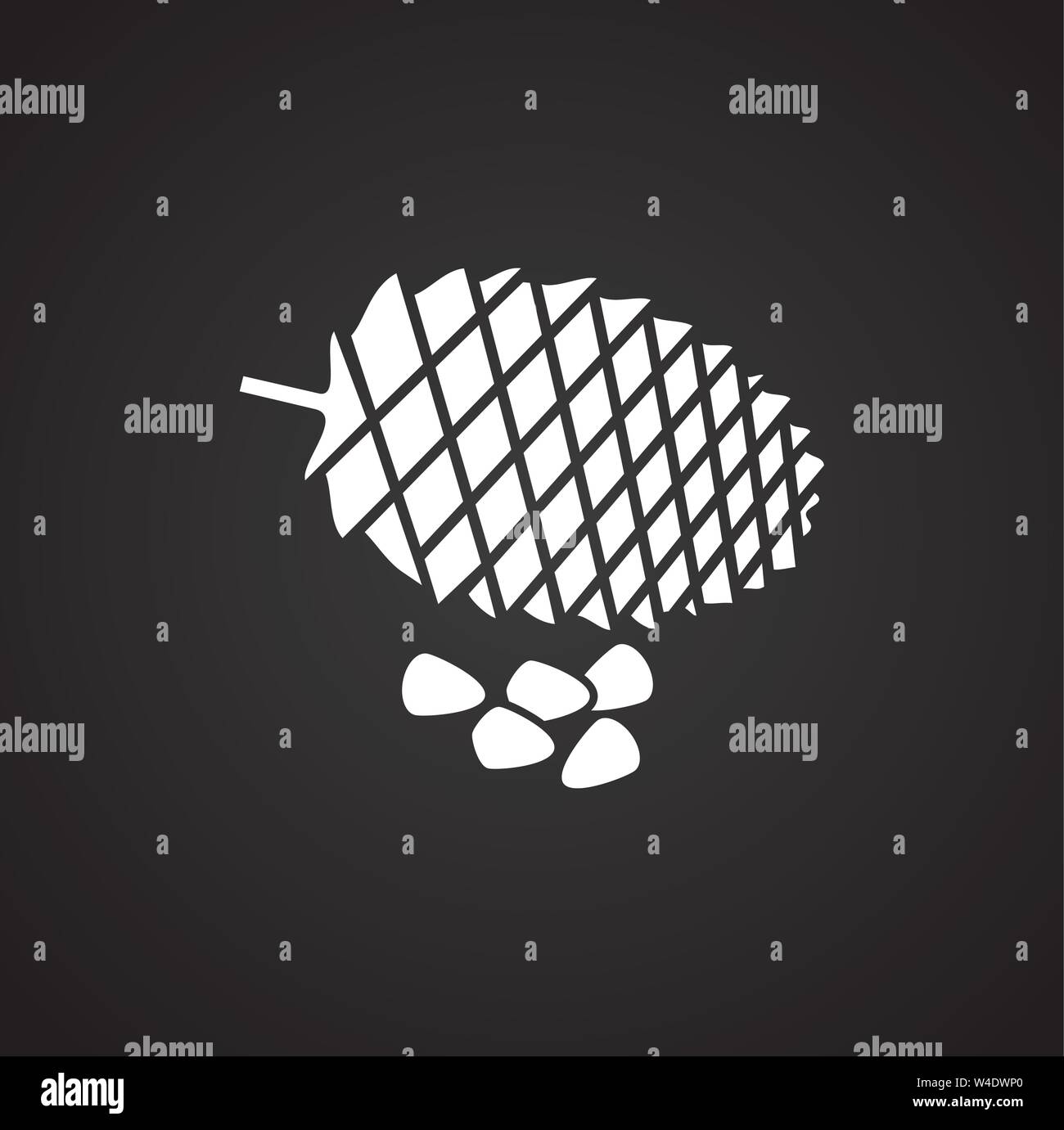 Nut related icon on background for graphic and web design. Simple ...