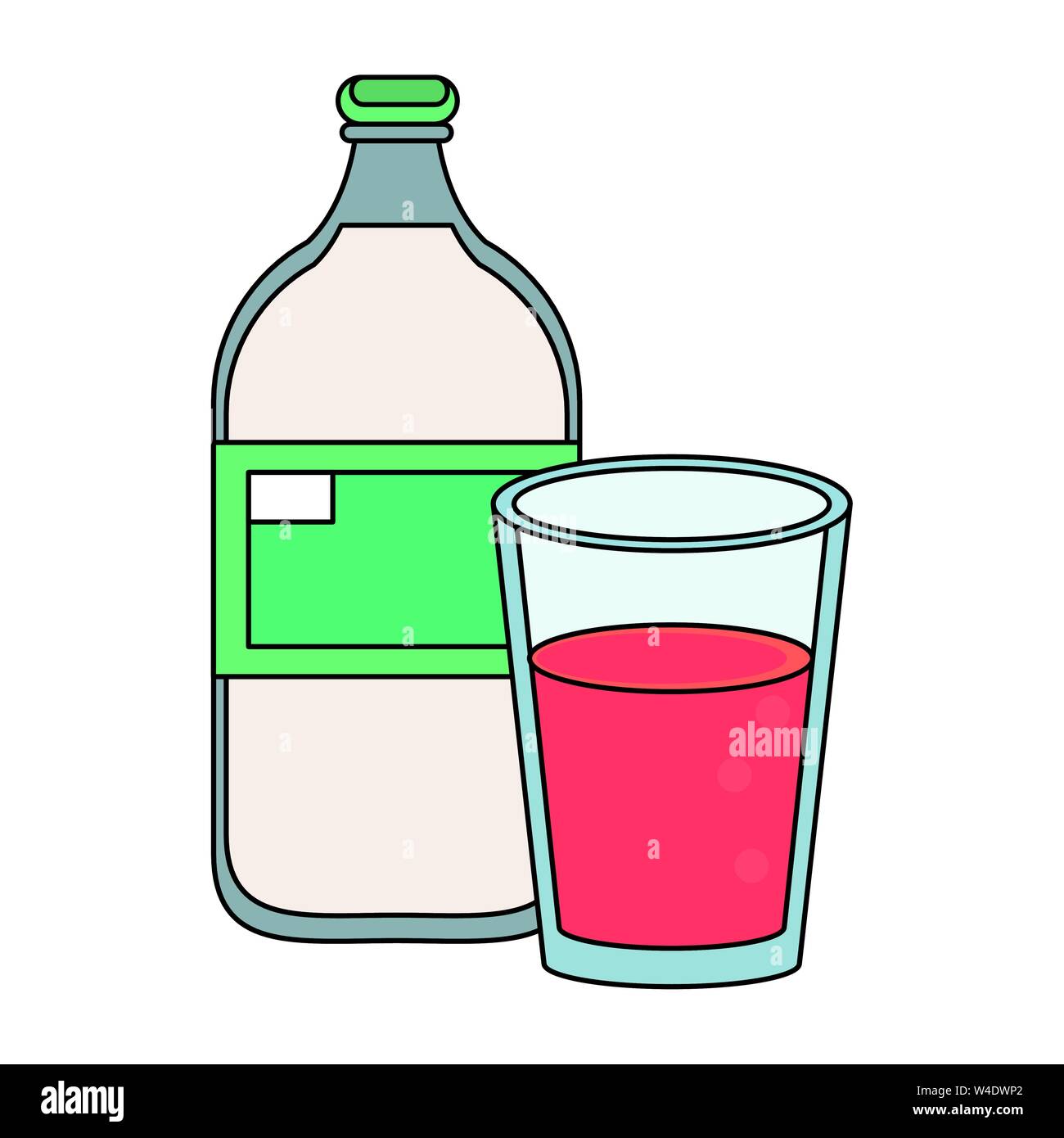 healthy drink juice nature cartoon Stock Vector Image & Art - Alamy
