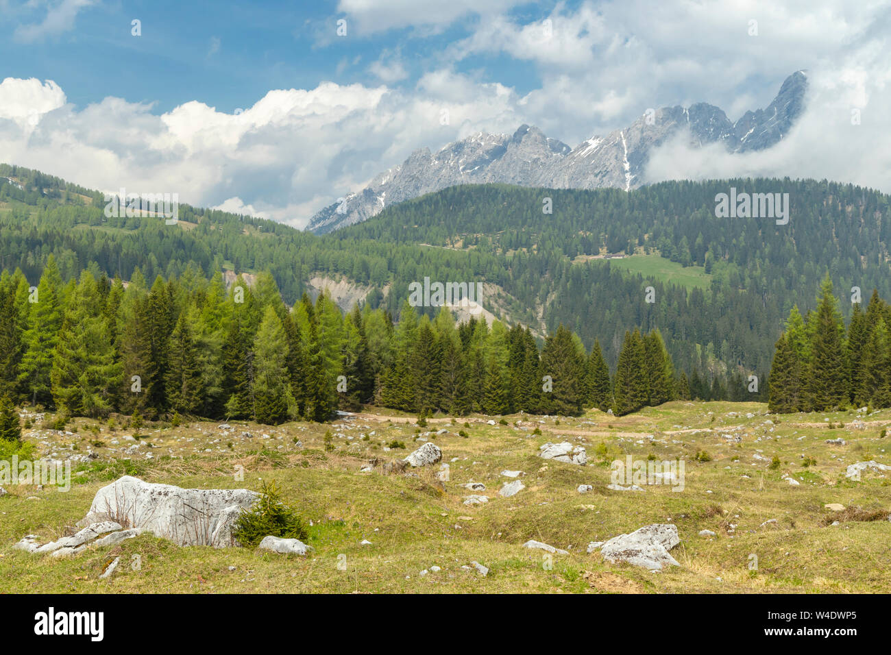 Mountain pass Sella di Rioda, Alps, Italy Stock Photo - Alamy