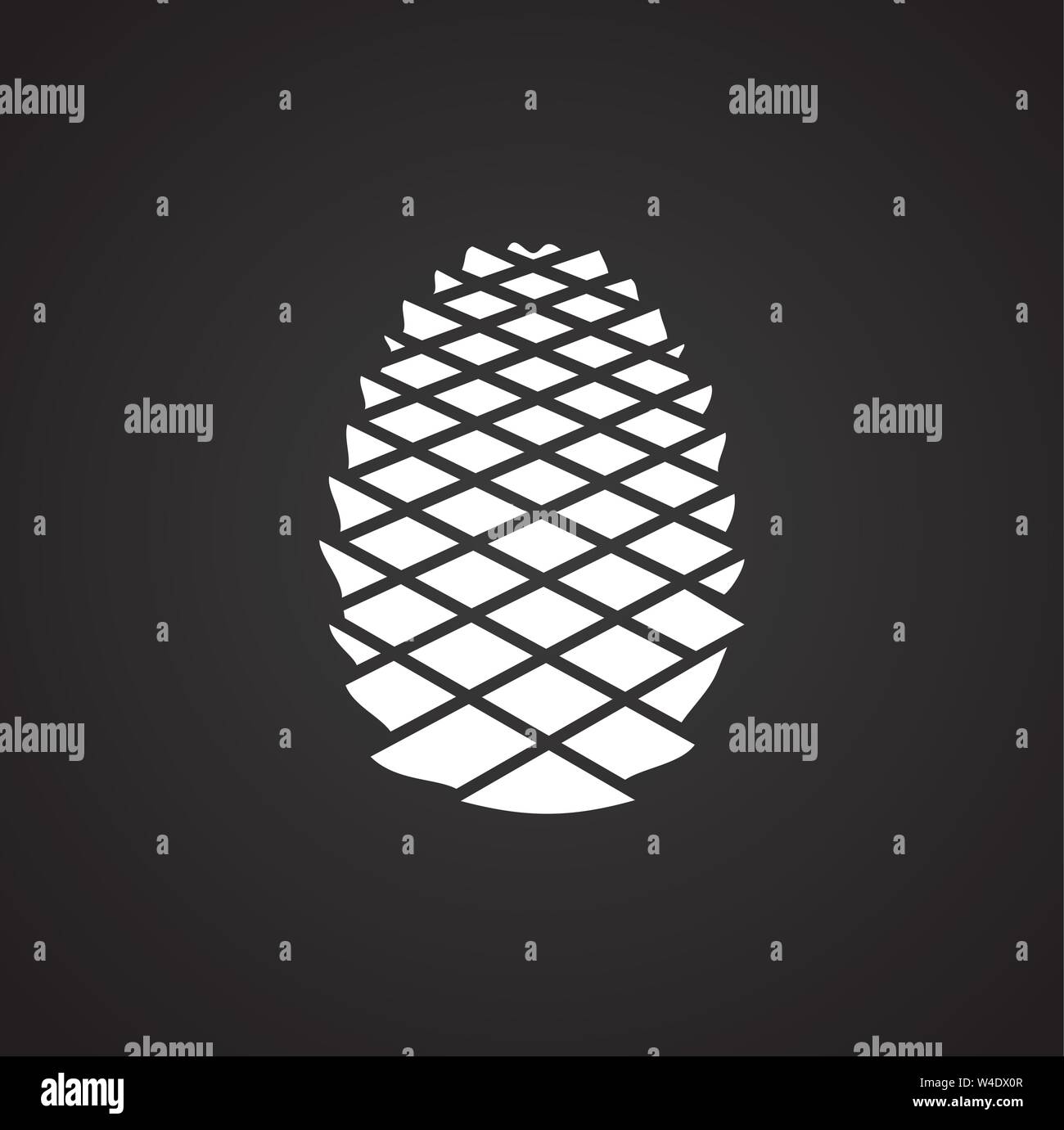 Pine cone icon on background for graphic and web design. Simple ...