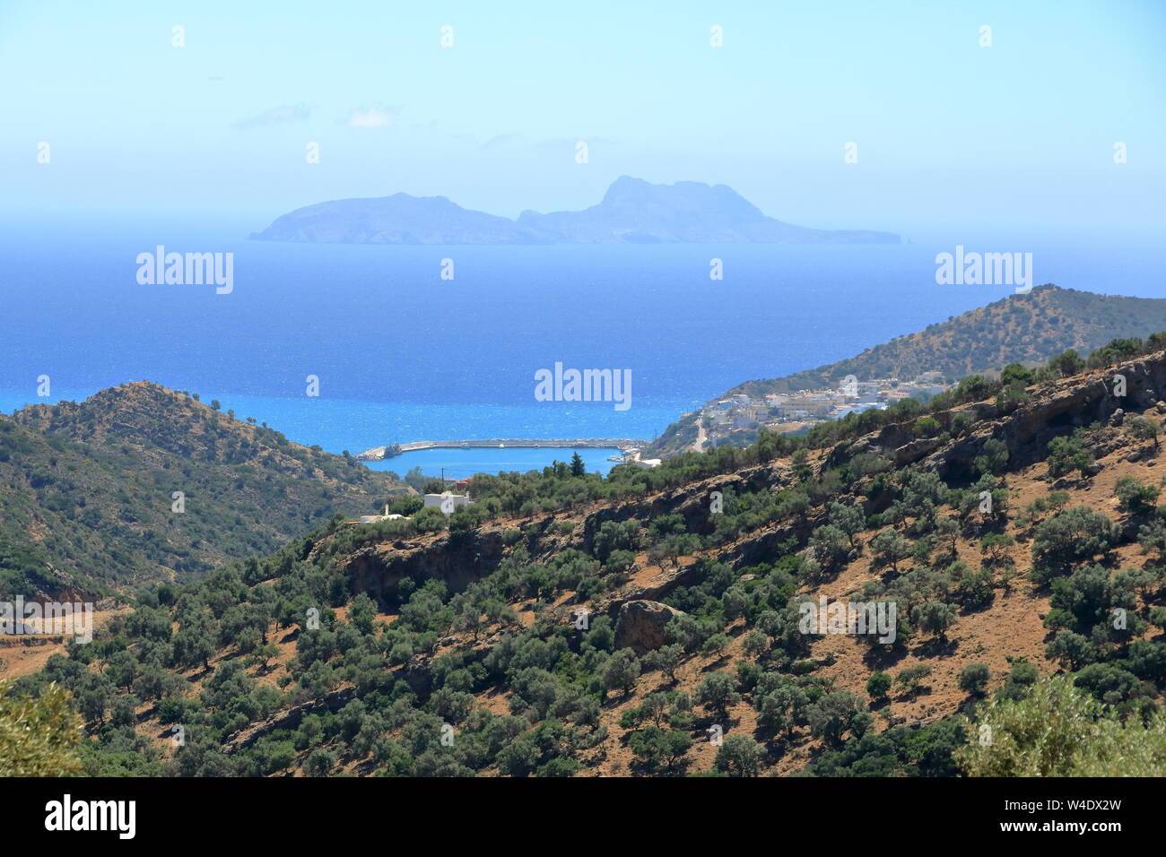 Agia Galini Beach in Crete island in Greece Stock Photo - Alamy