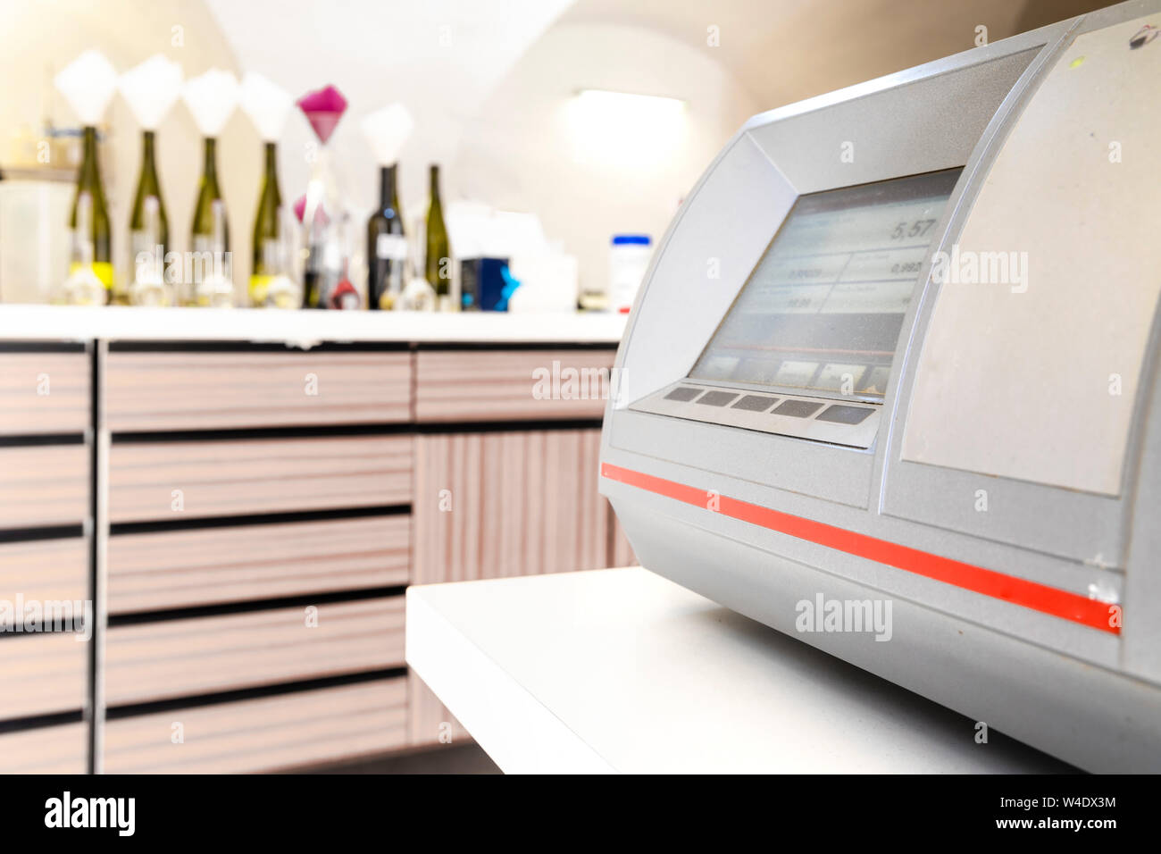 wine's laboratory with traditional and modern apparatus Stock Photo - Alamy