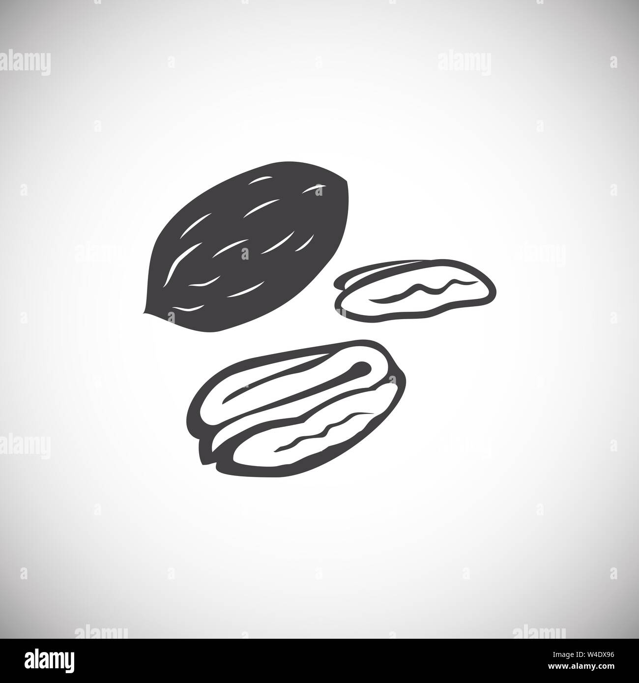 Nut related icon on background for graphic and web design. Simple ...