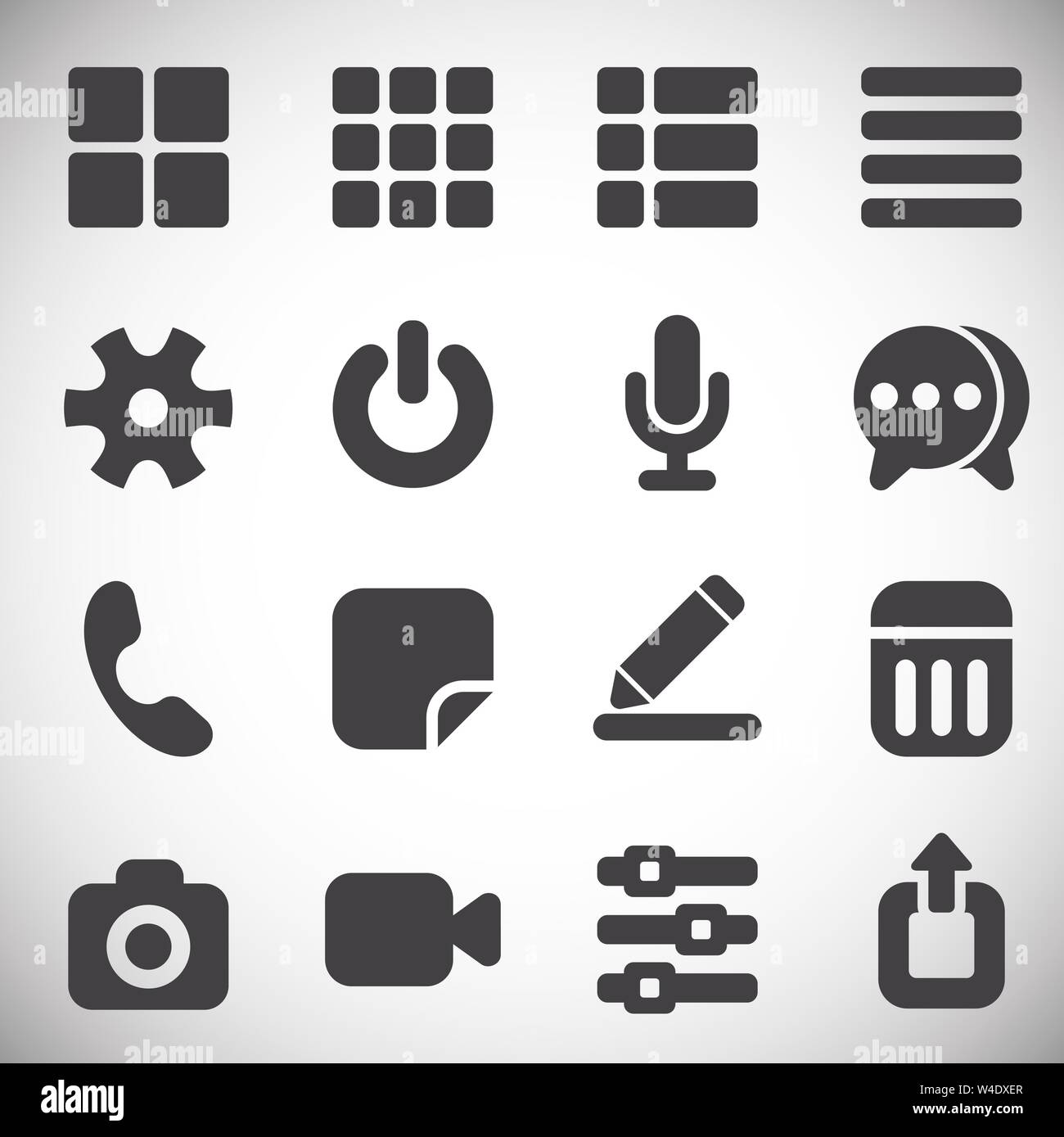 Option button icons set on background for graphic and web design ...
