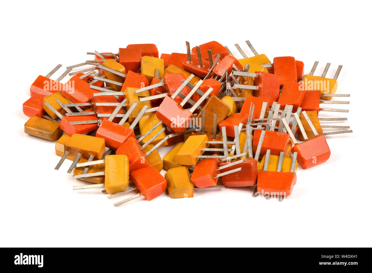 Electronic transistor isolated on white background. Macro shot. High ...