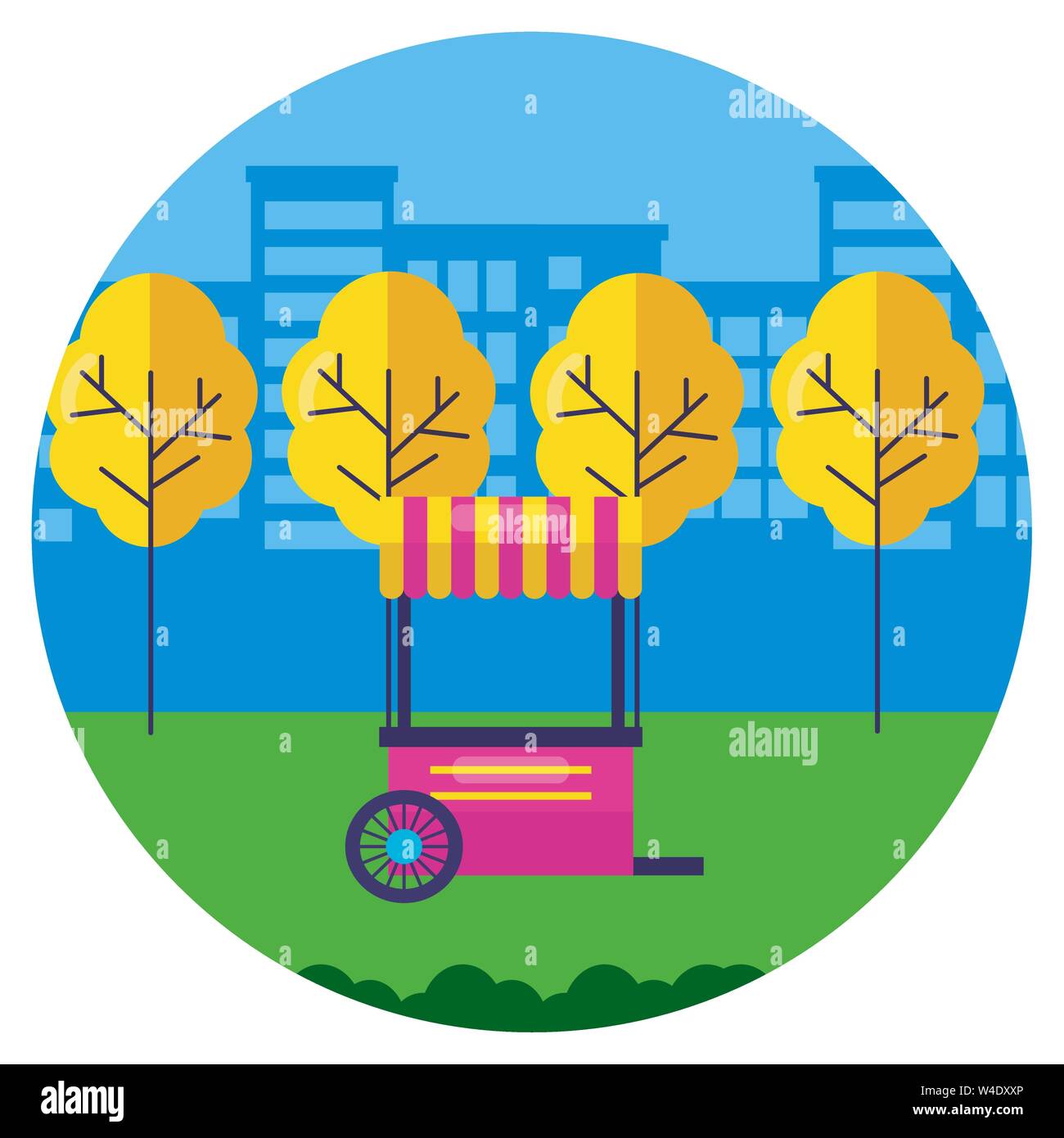 booth food street park design Stock Vector Image & Art - Alamy