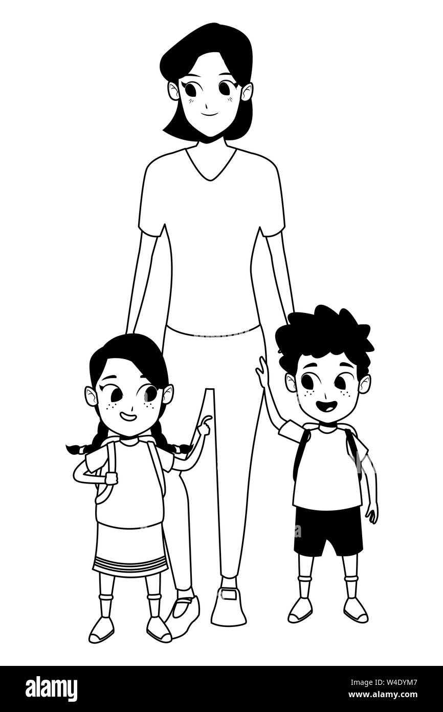 Single Parent Family Drawing