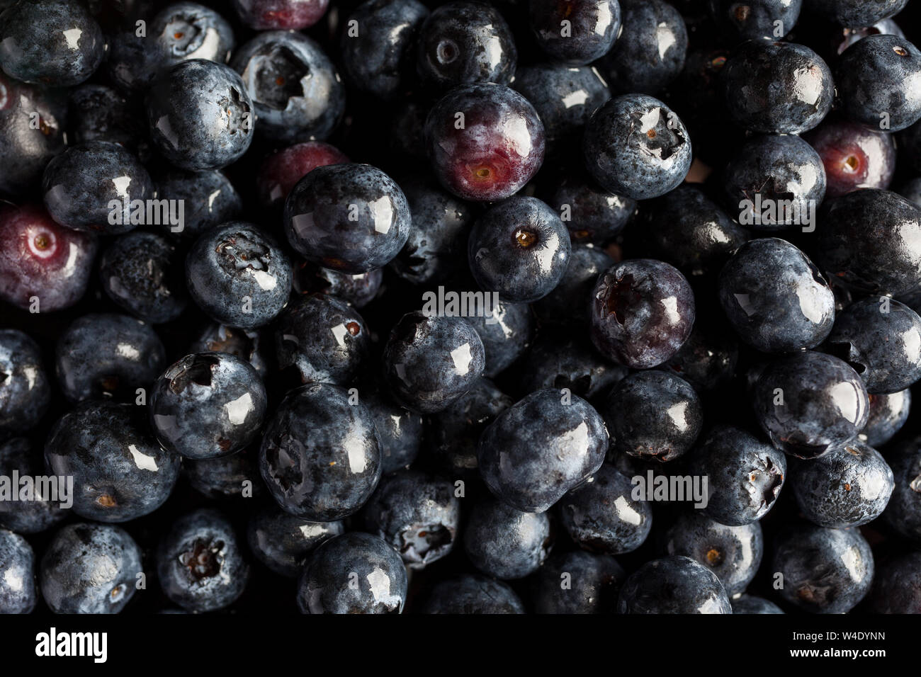 Blueberries directly from above Stock Photo - Alamy