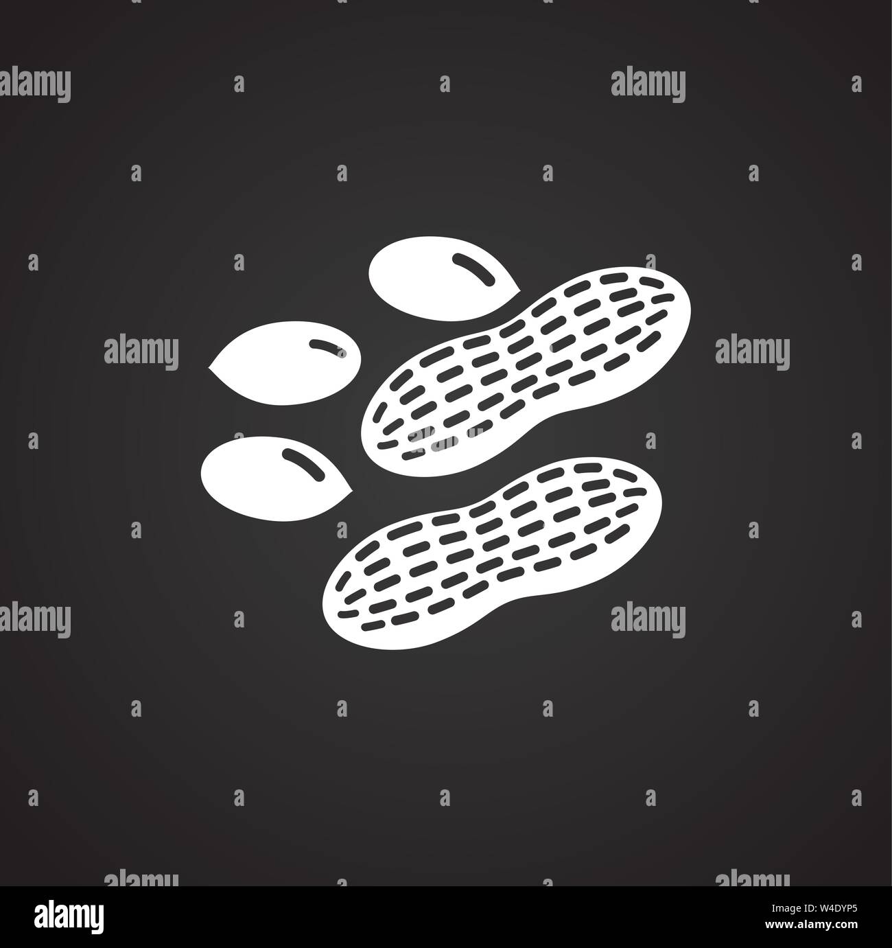 Nut related icon on background for graphic and web design. Simple ...