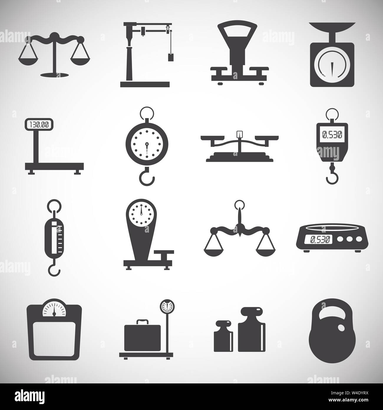 Scale related icons set on background for graphic and web design ...