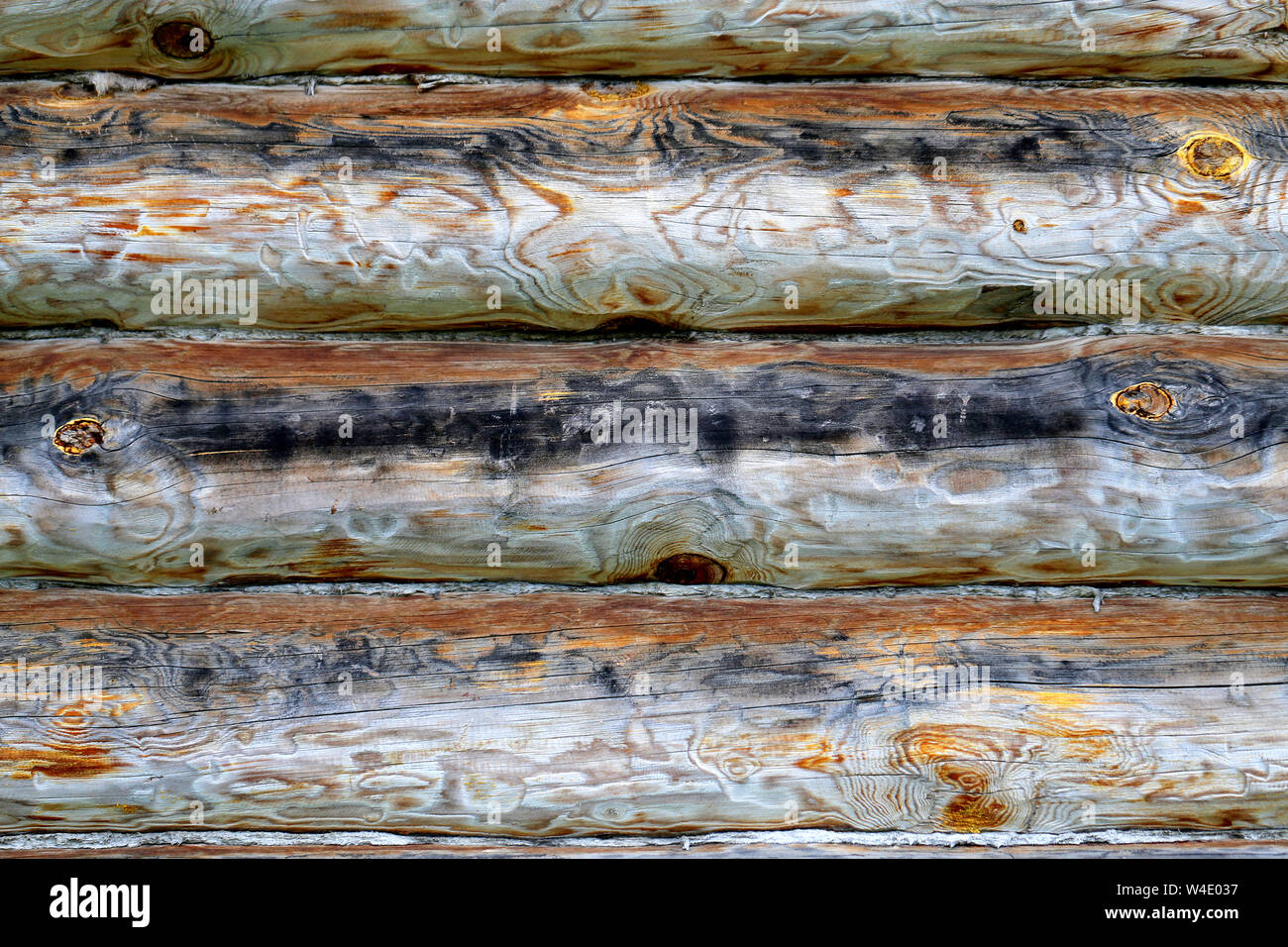 Old macro photo of a beautiful retro log walls of the house Stock Photo ...