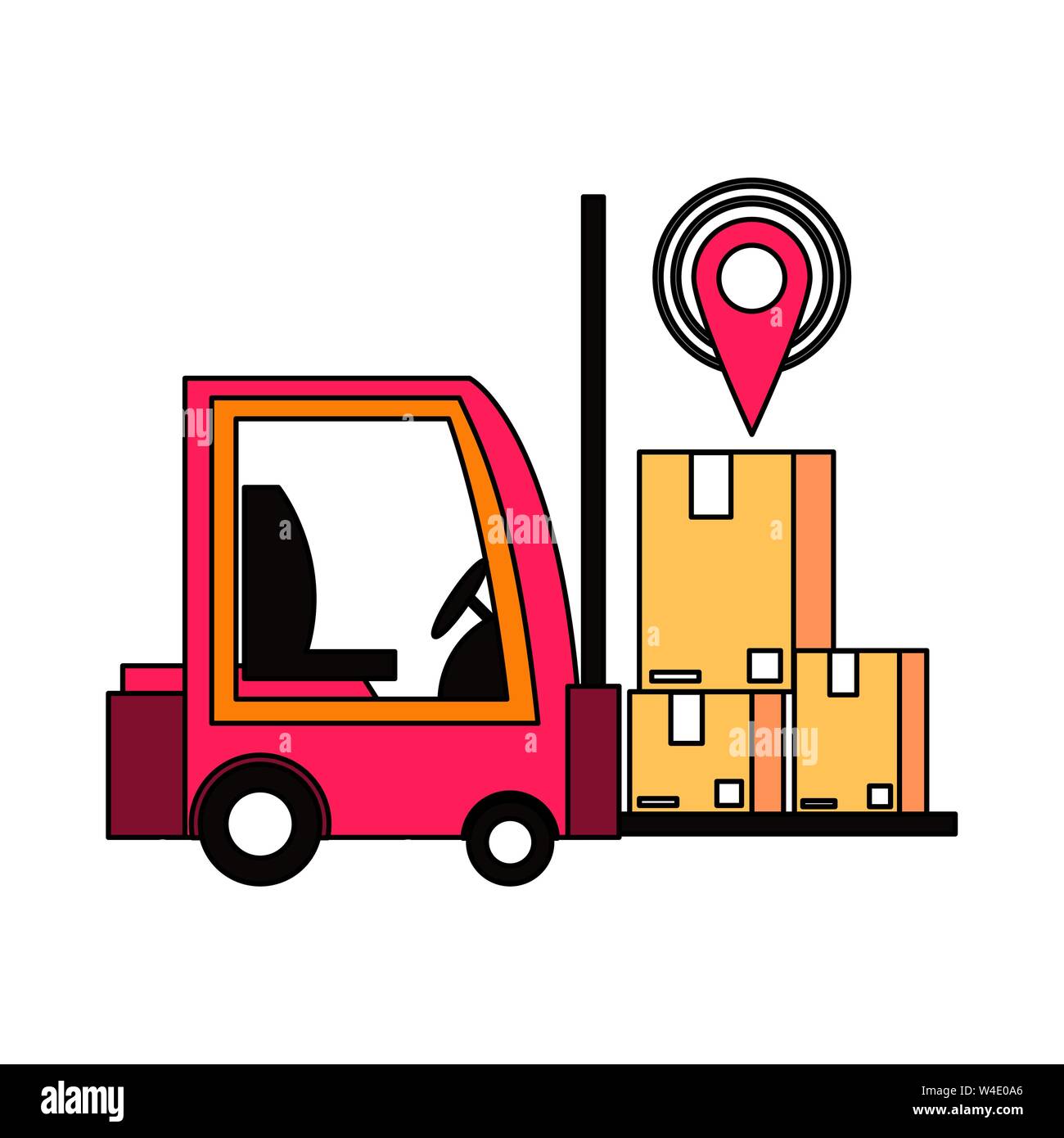 logistic and delivery shipping cartoon Stock Vector Image & Art - Alamy