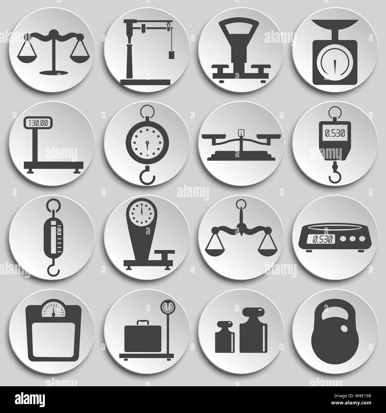 Scale related icons set on background for graphic and web design ...