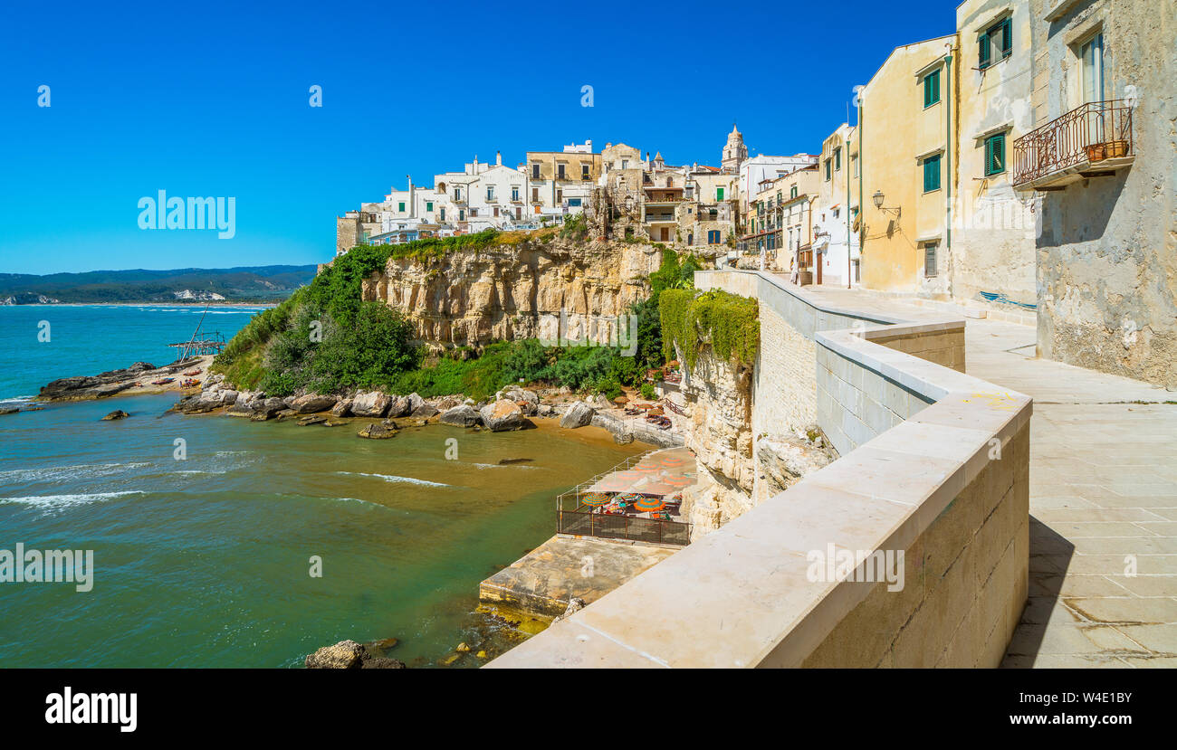 The beautiful Vieste on a sunny summer day. Gargano, Puglia (Apulia ...