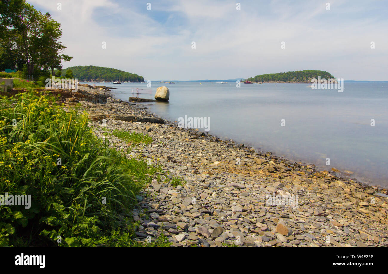 View From Shore Path, Bar Harbor, Maine Stock Photo - Alamy
