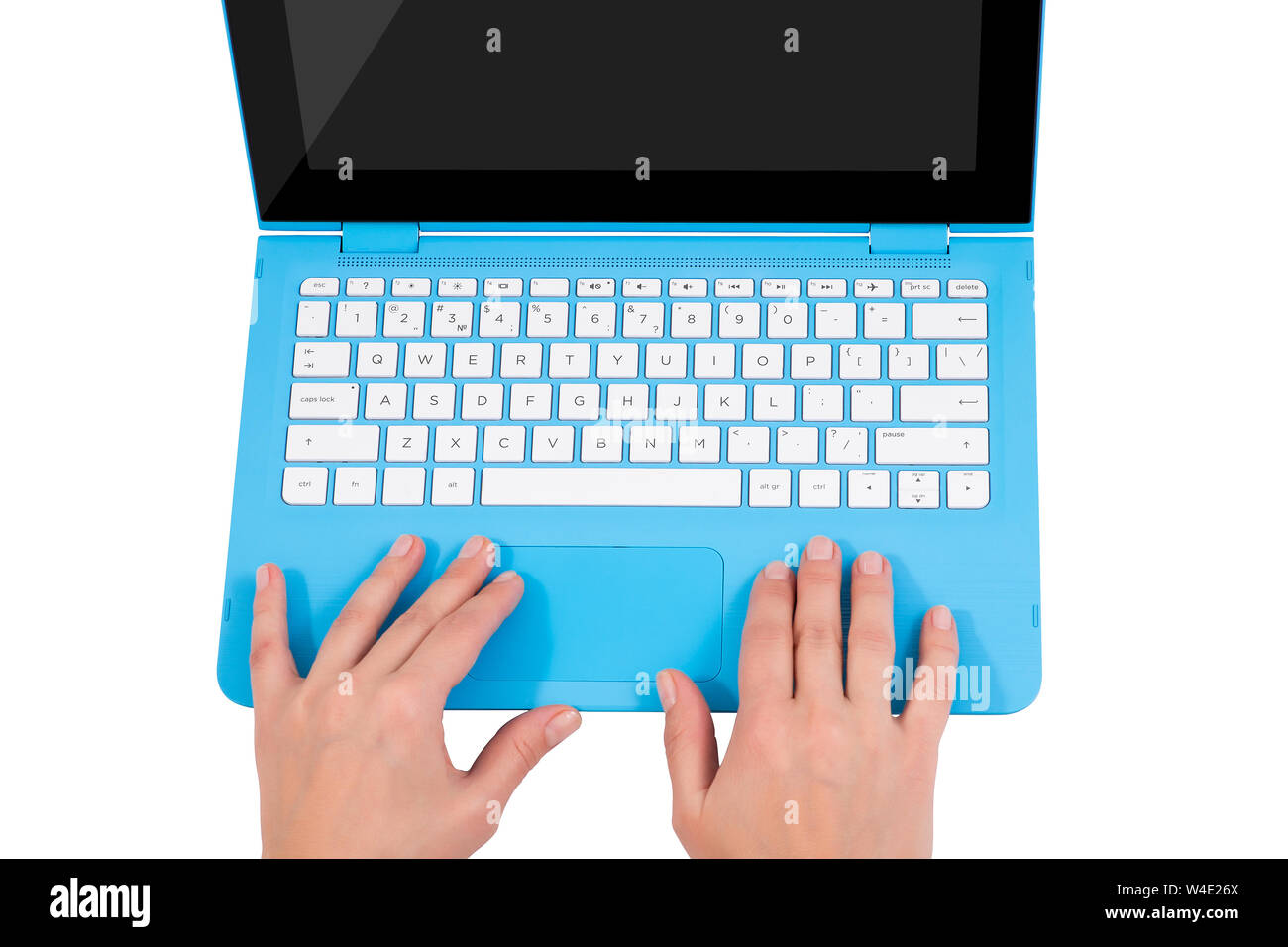 Isolated hands over keyboard hi-res stock photography and images - Alamy
