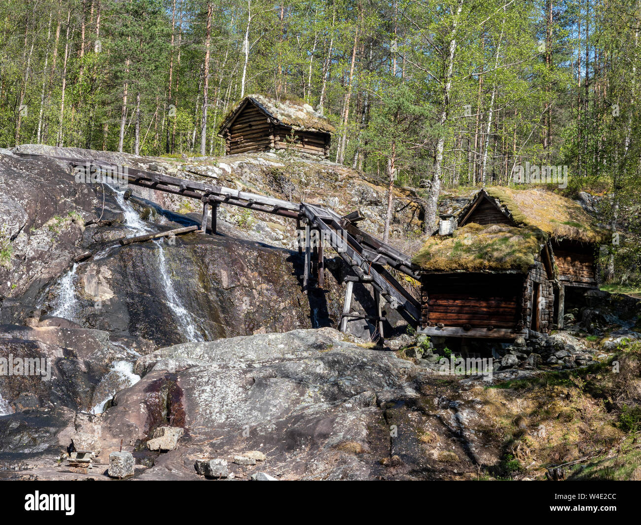 Old watermill, farm Kolbeinstveit, now museum, Suldal valley, Ryfylke ...