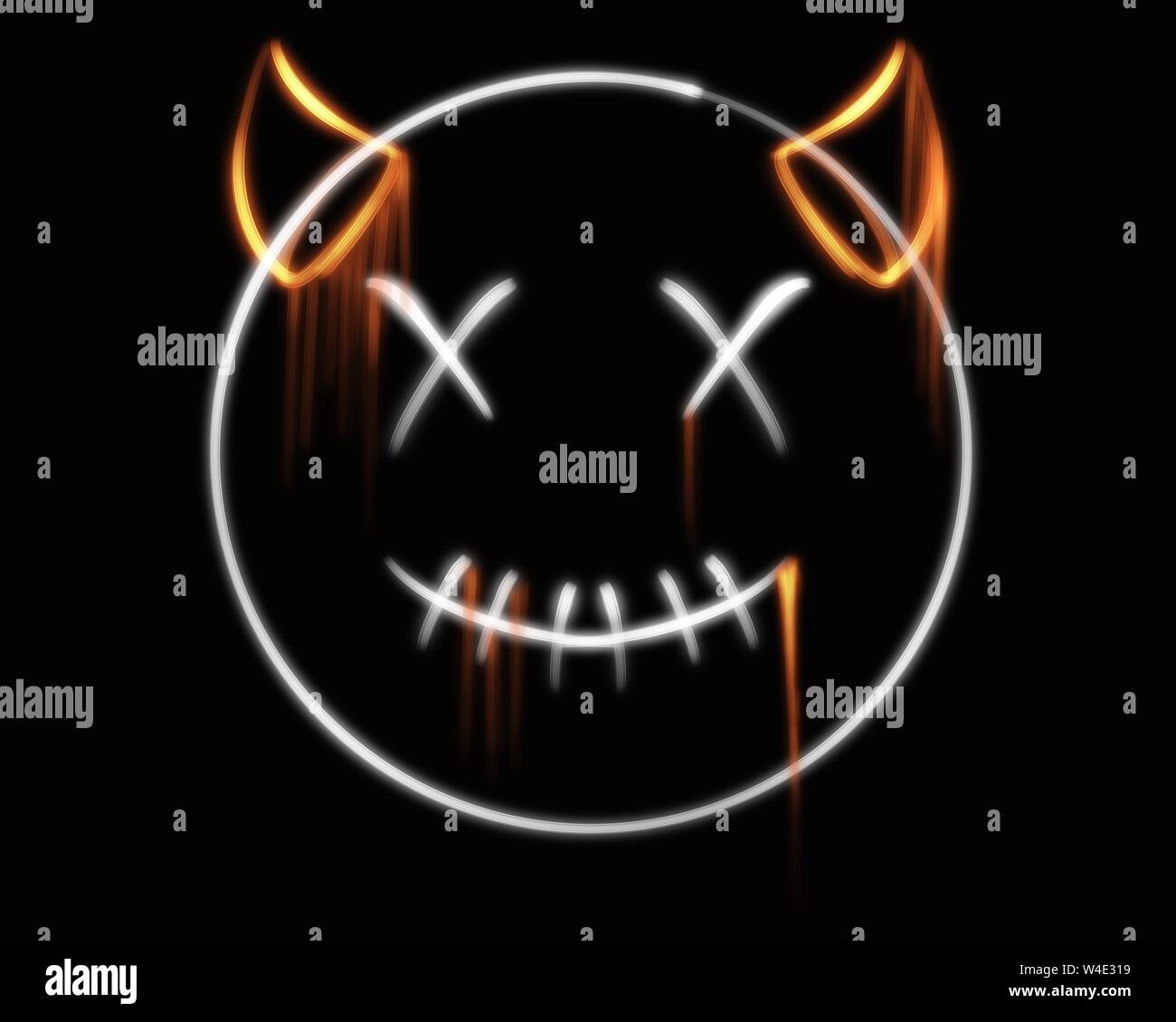 Devil x face Stock Photo - Alamy