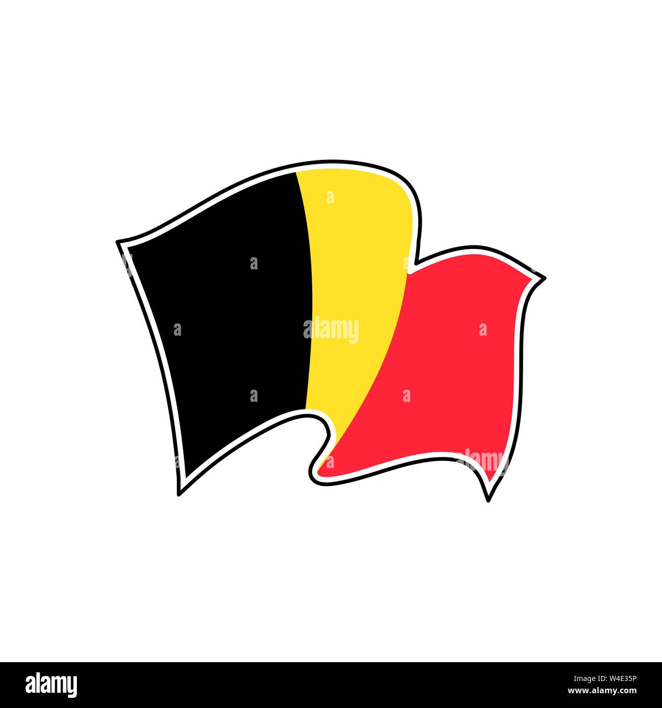 Vector flag of Belgium. Belgium vector flag. Brussels Stock Vector ...