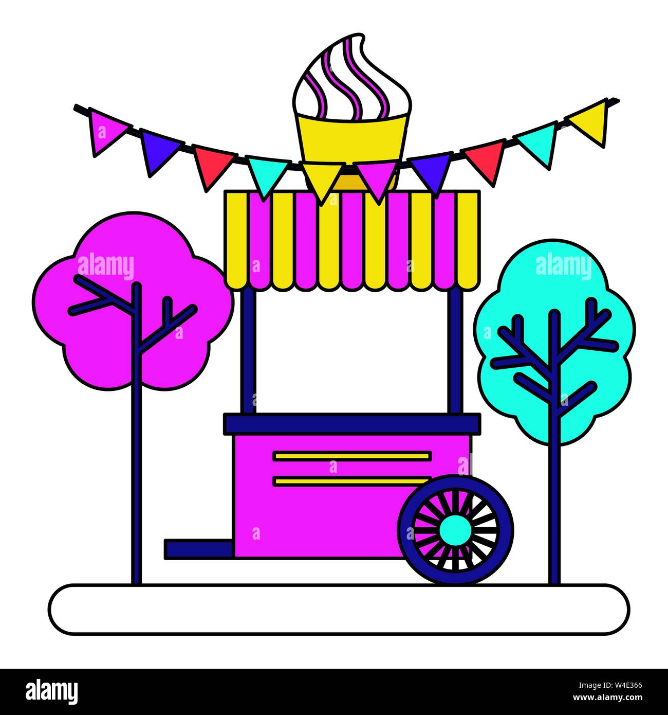 booth food ice cream street park design Stock Vector Image & Art - Alamy