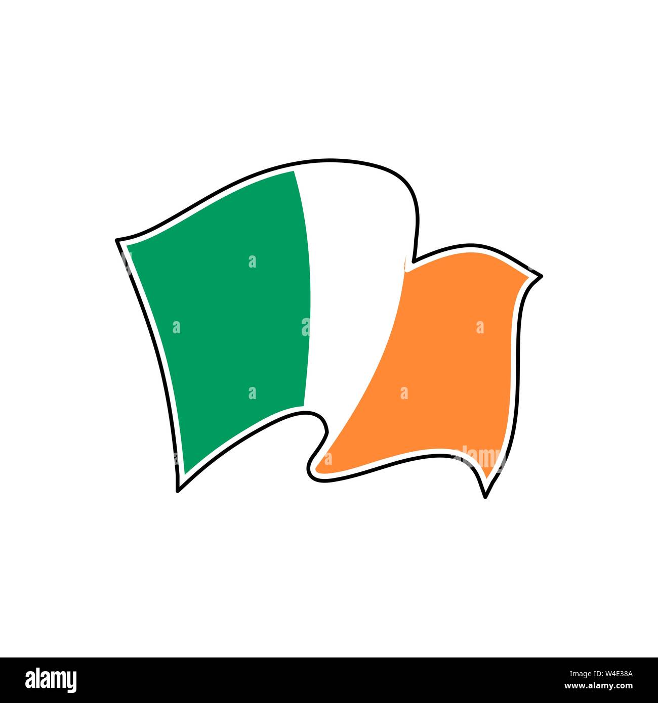 The national flag of Ireland. Vector illustration. Dublin Stock Vector ...