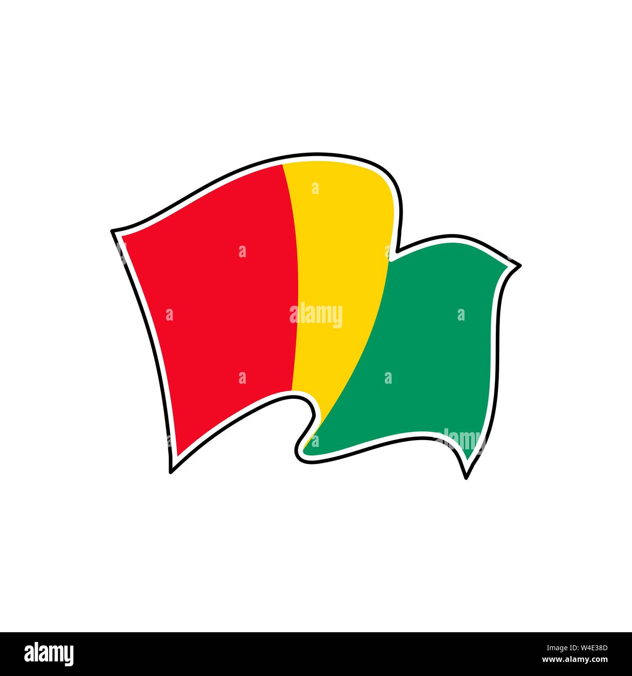 The national flag of Guinea. Vector illustration. Conakry Stock Vector ...