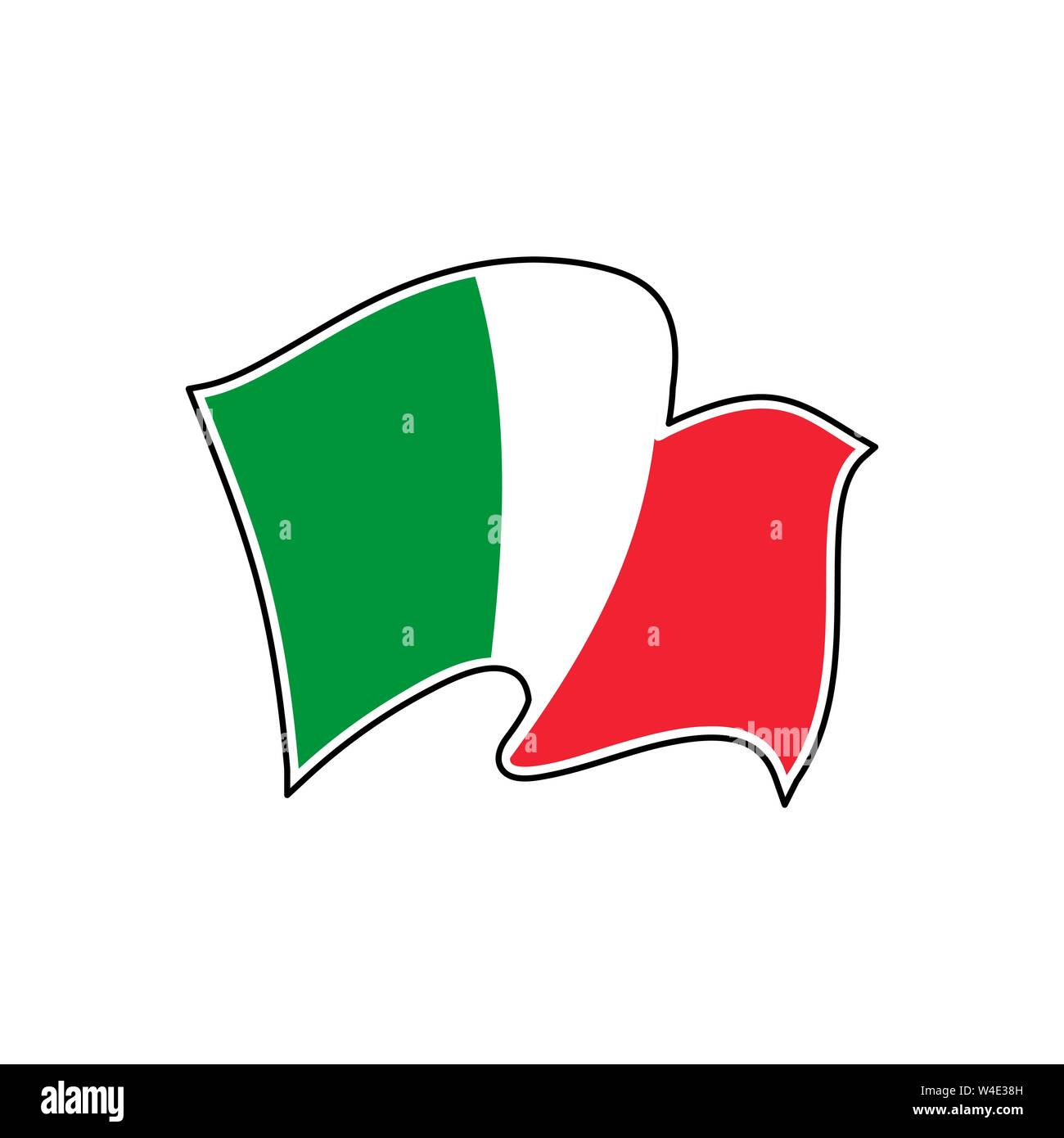 The national flag of Italy. Vector illustration. Rome Stock Vector ...