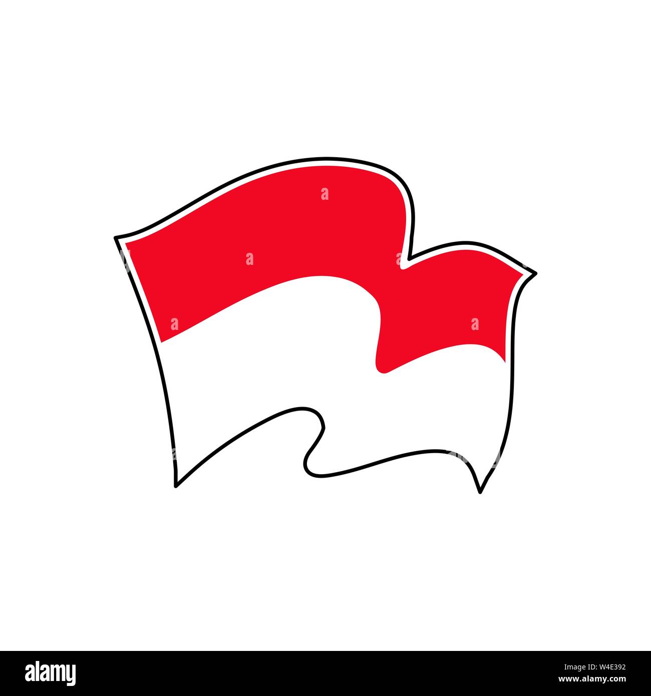 The national flag of Monaco. Vector illustration. Monaco city Stock ...
