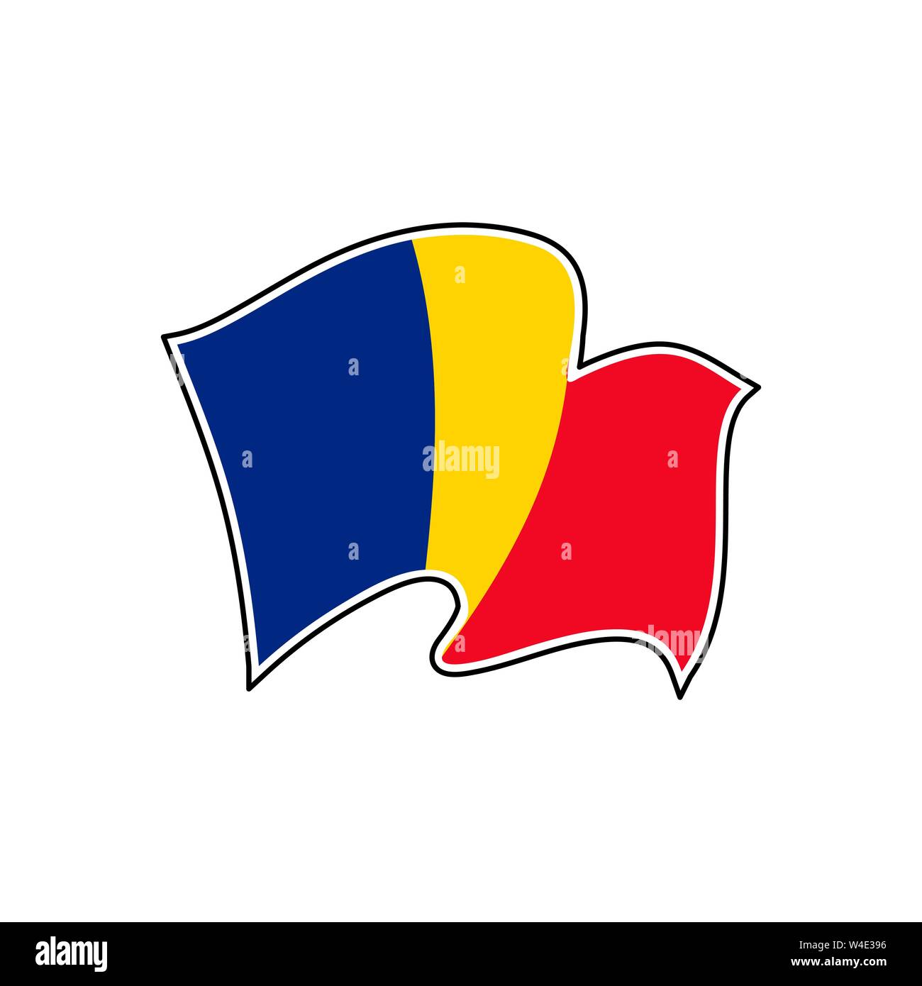 The national flag of Romania. Vector illustration. Bucharest Stock ...