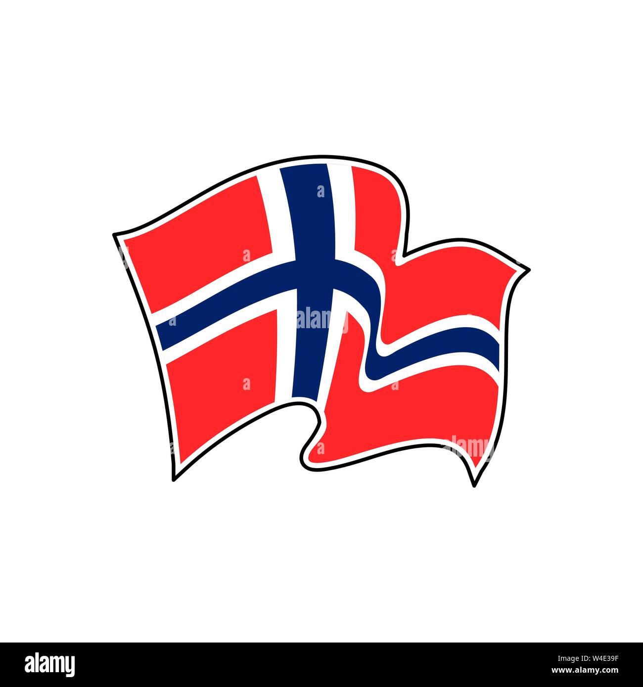 Vector flag of Norway. Norway vector flag. Oslo Stock Vector Image ...