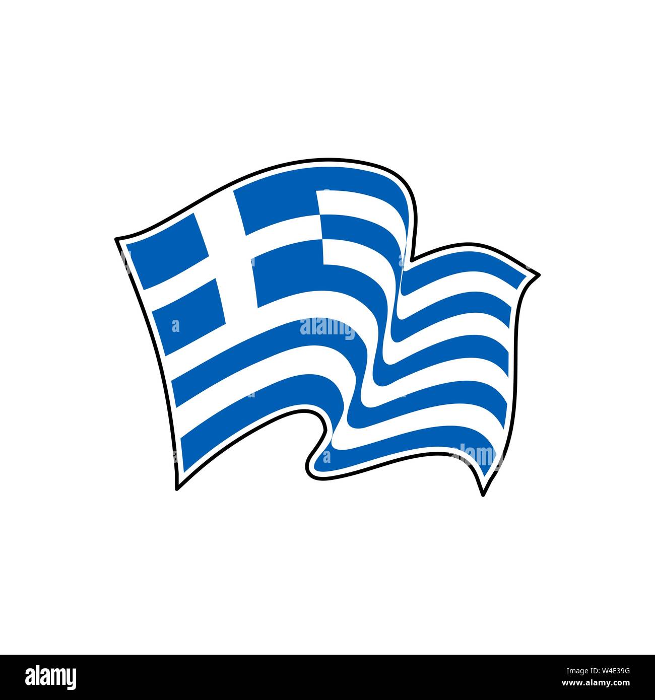Vector flag of Greece. Greece vector flag. Athens Stock Vector Image ...
