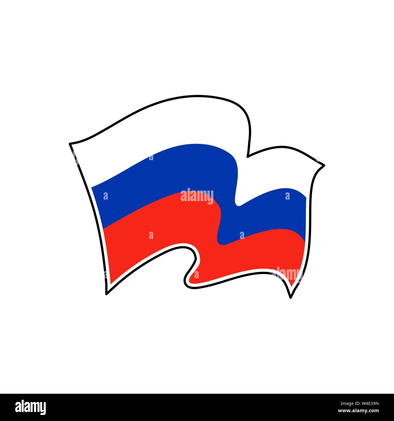 Flag russia icon cartoon Stock Vector Images - Alamy