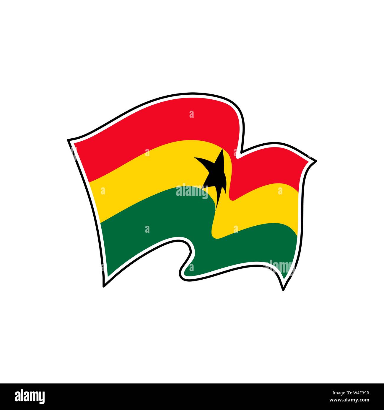 The national flag of Ghana. Vector illustration. Accra Stock Vector ...