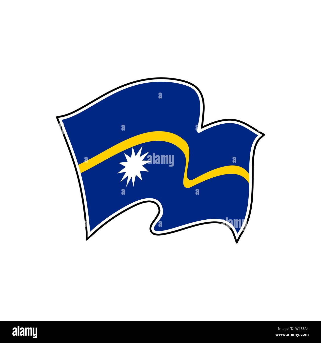 The national flag of Nauru. Vector illustration. Yaren Stock Vector ...