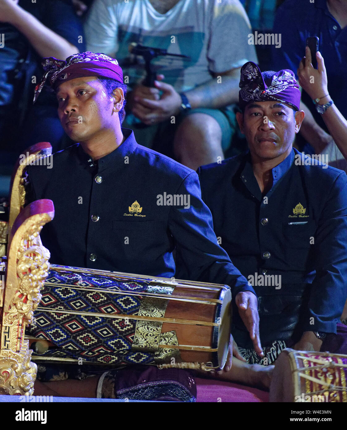 Member of the Gamelan playing Balinese Xylophone to accompany ...