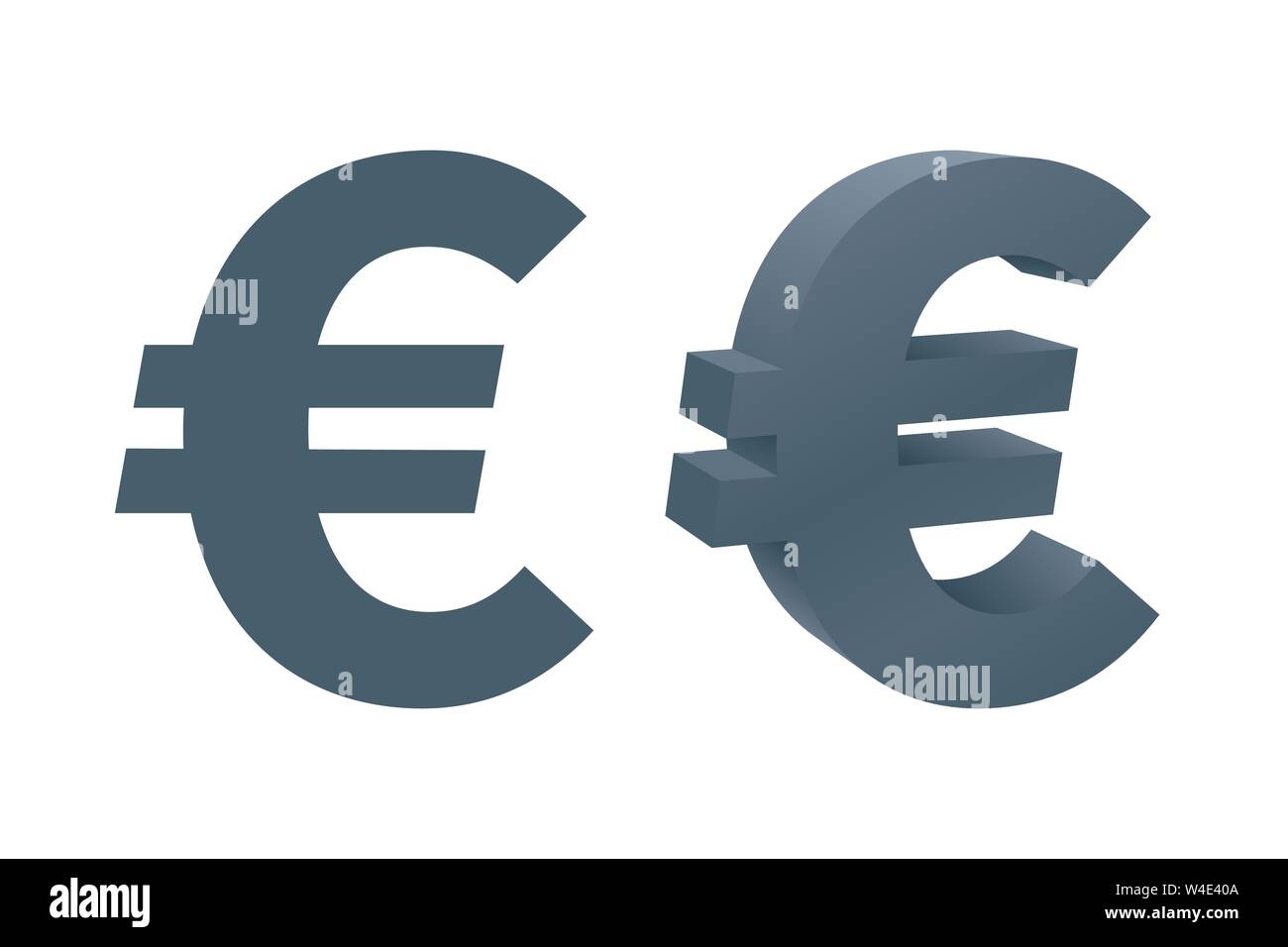 Currency icons with euro symbol on white background. Currency vector ...