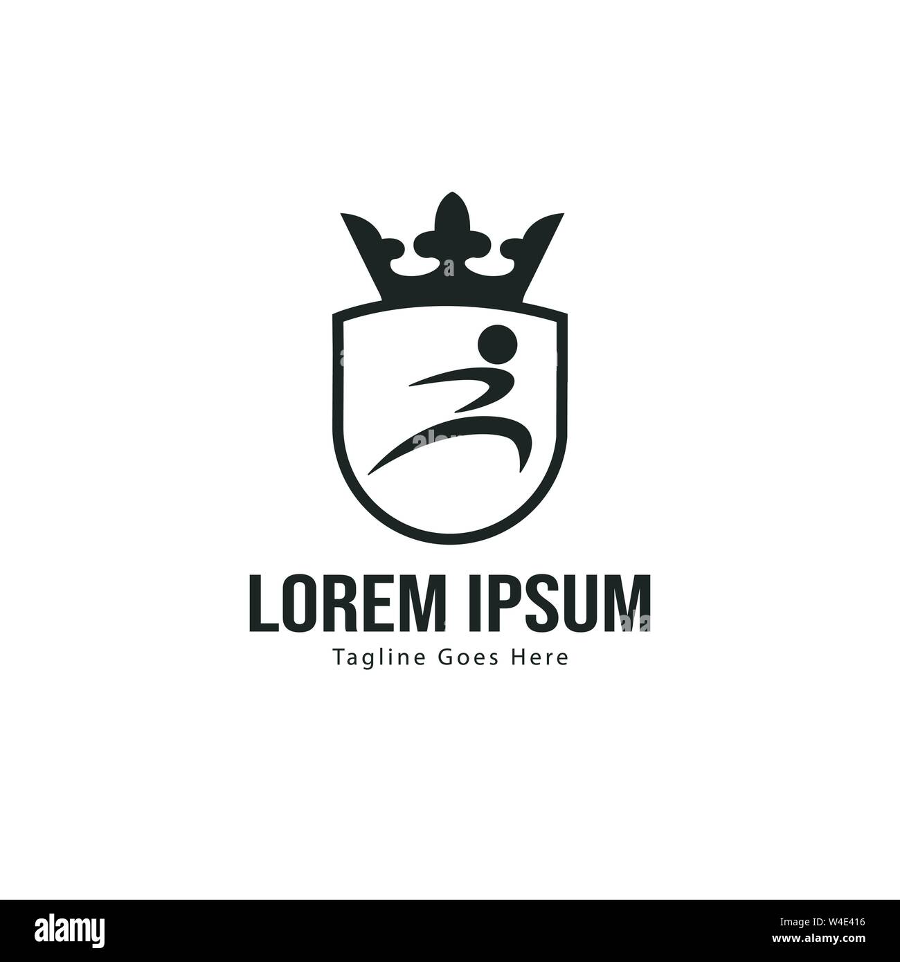 Athletic logo template design. Minimalist Athletic logo with modern ...