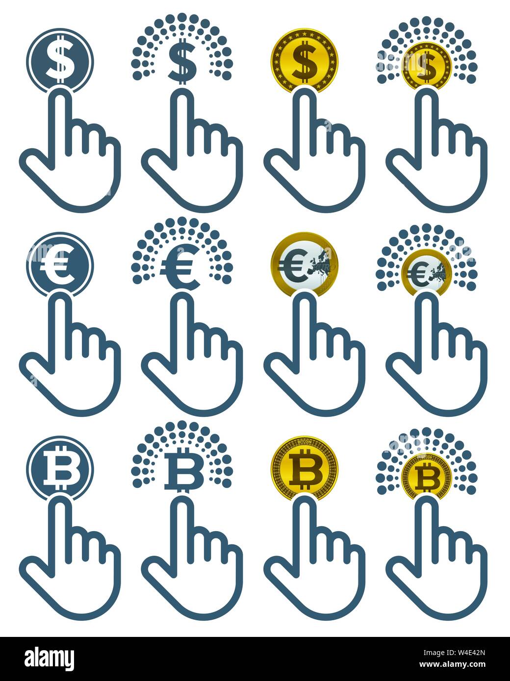 Coin cursor icon money design hi-res stock photography and images - Alamy
