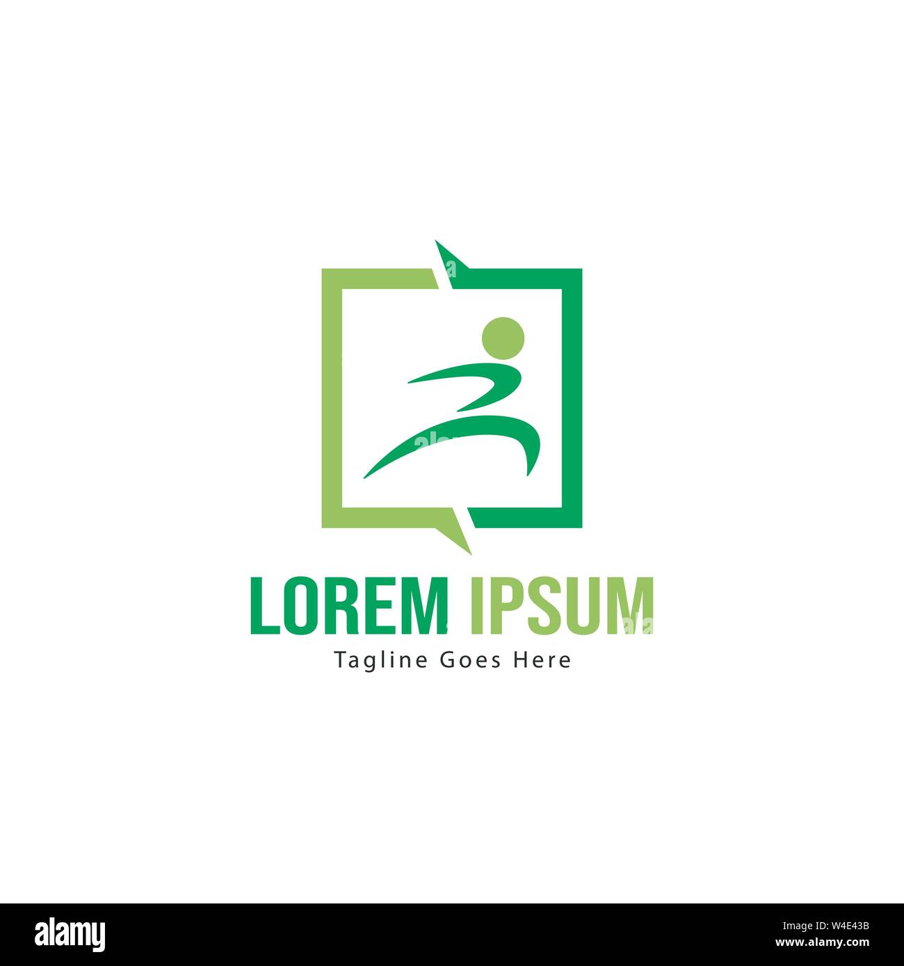 Athletic logo template design. Minimalist Athletic logo with modern ...