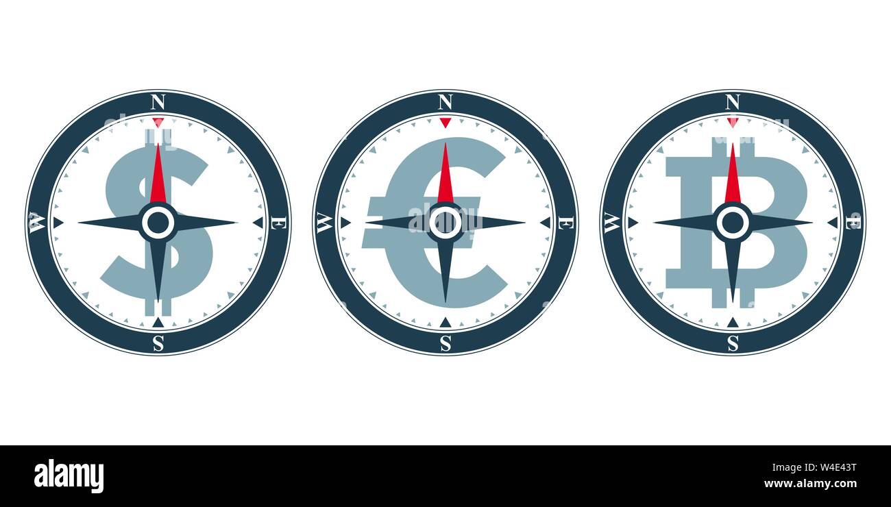Money compass Stock Vector Images - Alamy