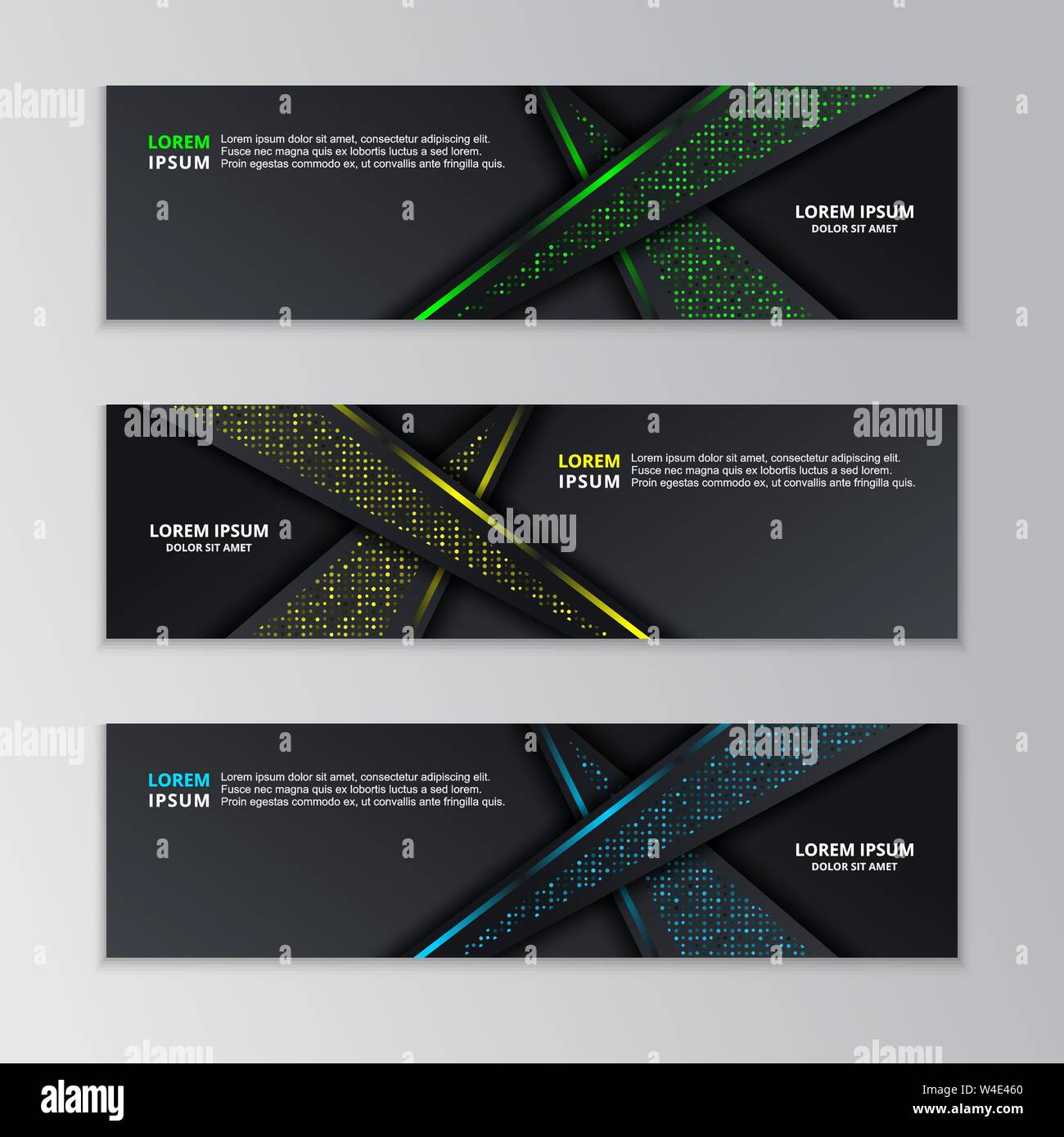 Glowing Dark Techno Banner Template, Modern Neon Design Background ...