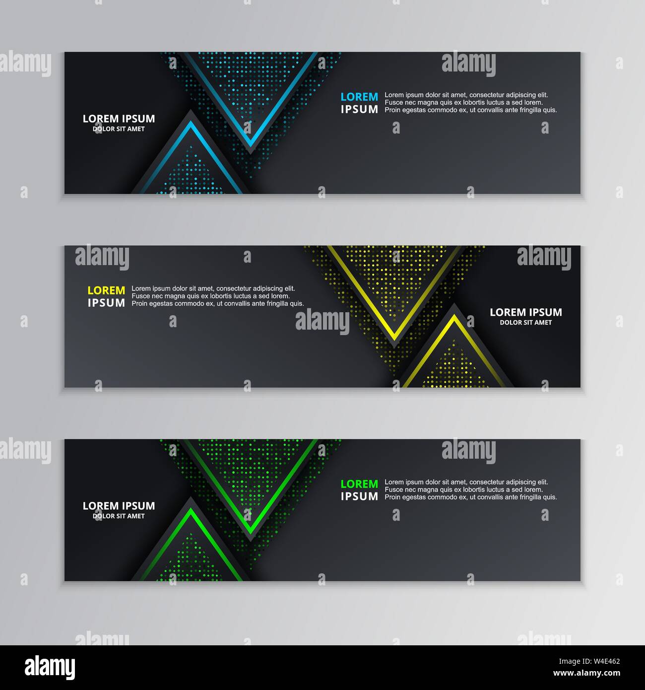 Glowing Dark Techno Banner Template, Modern Neon Design Background ...